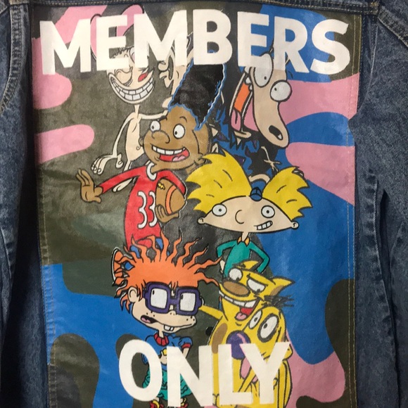 Members Only | Jackets & Coats | Members Only Sz M Graphic Mural ...